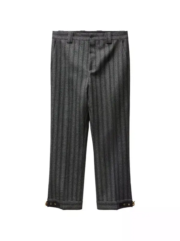 Versace Pinstripe Wool Twill Formal Pants
