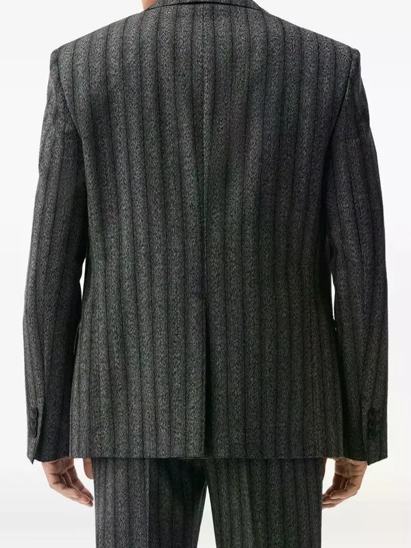 Versace Pinstripe Wool Twill Formal Pants