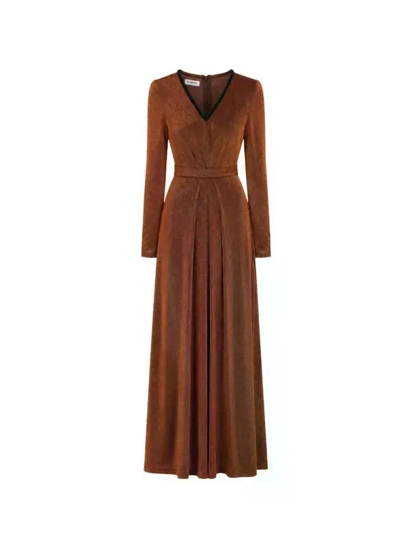 BARUNI Maxi Embellished Pleated Dress