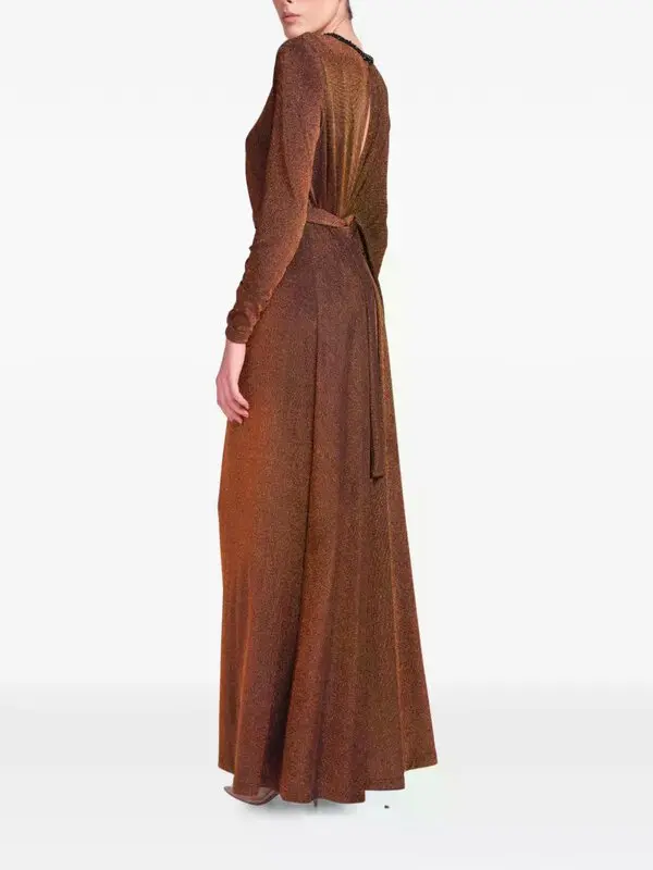 BARUNI Maxi Embellished Pleated Dress