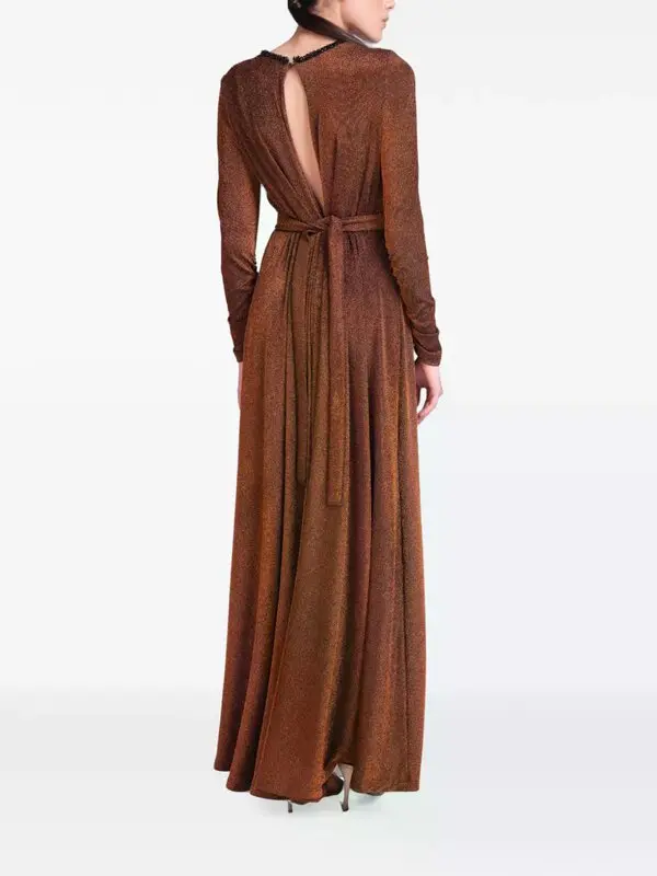 BARUNI Maxi Embellished Pleated Dress