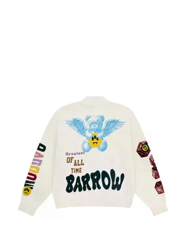 BARROW Graphic-print Button-up Cardigan