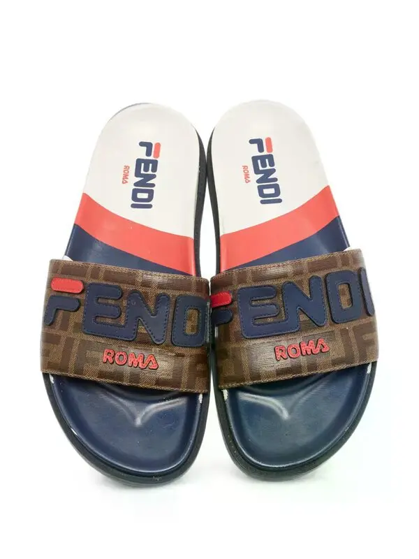 Fendi X Fila Mania Ff-pattern Sandals