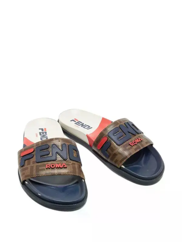 Fendi X Fila Mania Ff-pattern Sandals