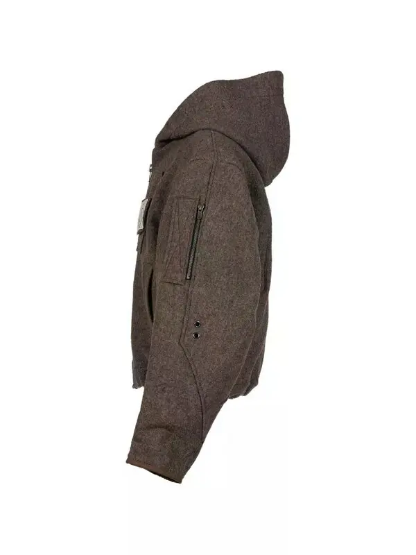UNDER THE SIGN Abstract Felt Bomber Jacket