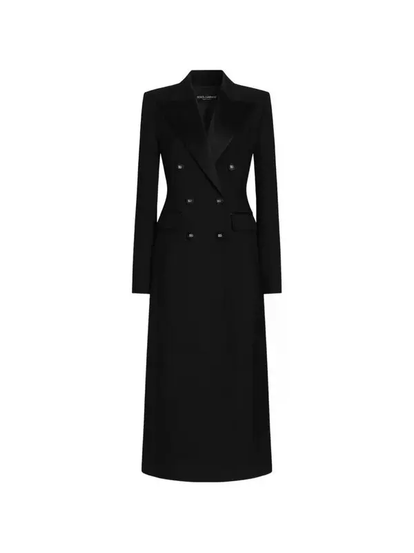 Dolce & Gabbana Double-breasted Coat In Double Wool Gabardine