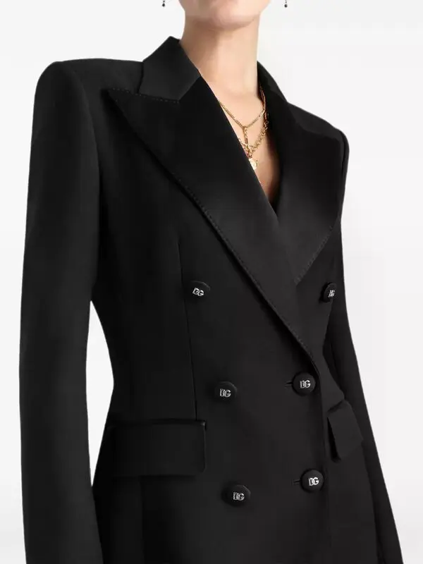 Dolce & Gabbana Double-breasted Coat In Double Wool Gabardine