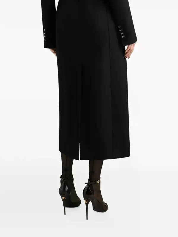 Dolce & Gabbana Double-breasted Coat In Double Wool Gabardine