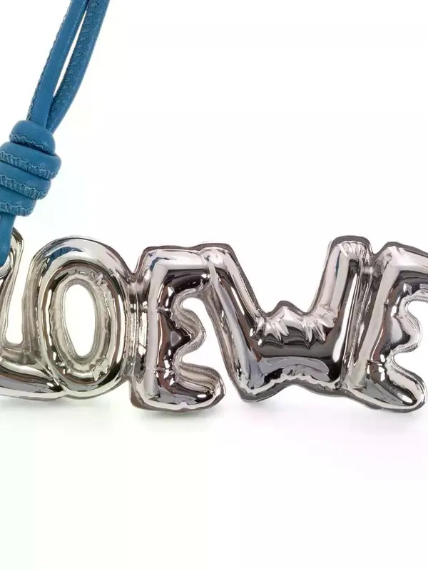 Loewe Blown Logo-pendant Leather Keychain