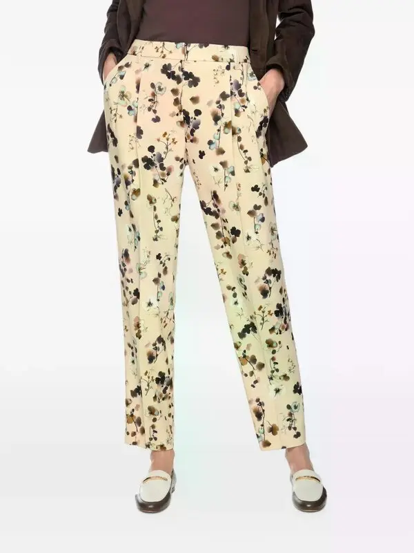 MARCCAIN Floral-print Pleated Trousers
