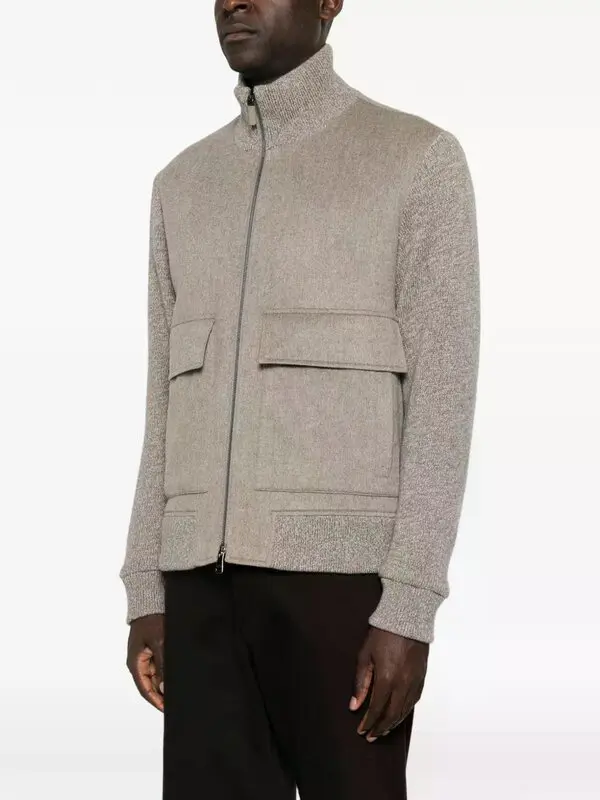 Paul & Shark Zip-up Panelled Sweater