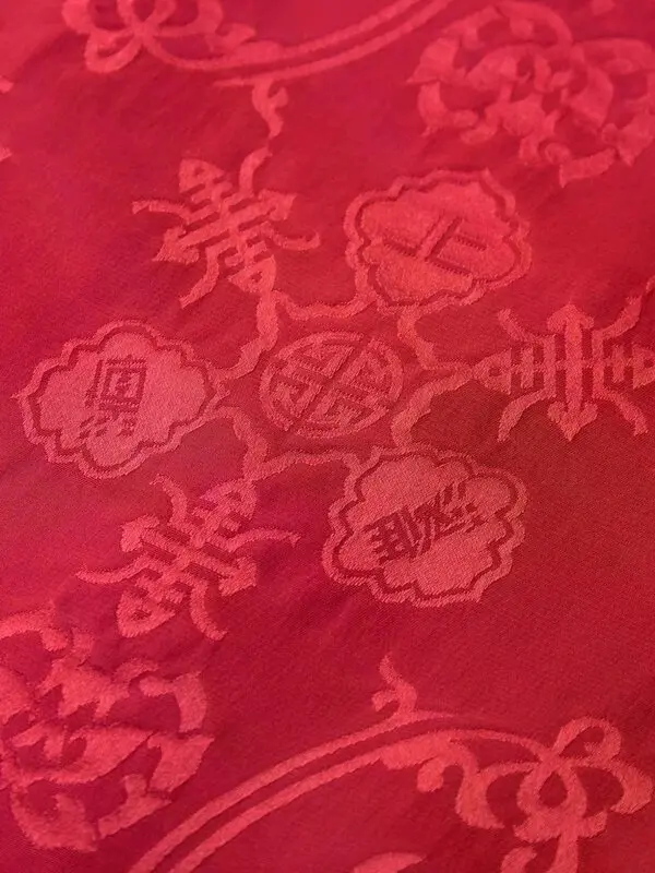 Shanghai Tang Two-faced Jacquard-woven Silk-cashmere Scarf