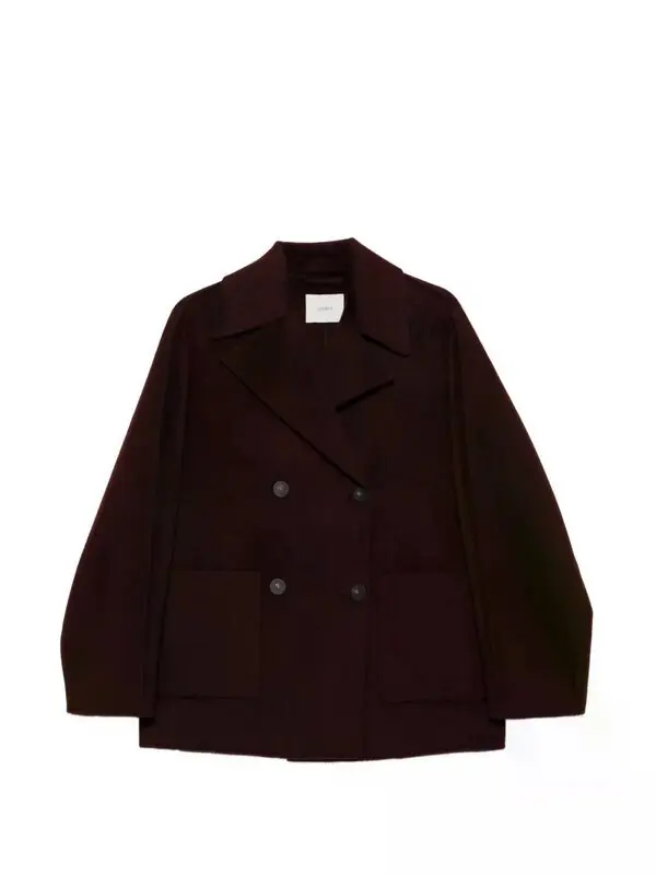 JOSEPH Flavia Double-breasted Peacoat - Red