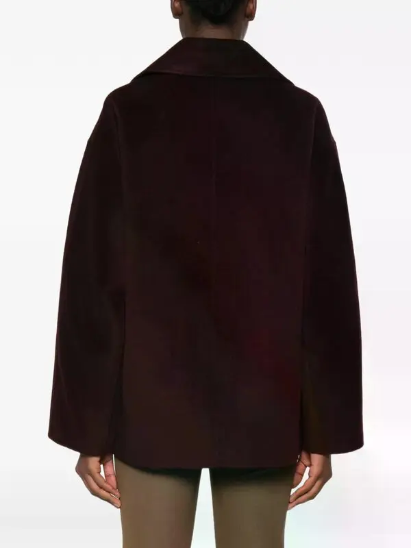 JOSEPH Flavia Double-breasted Peacoat - Red