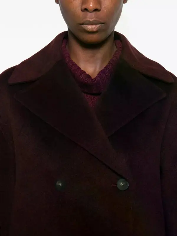 JOSEPH Flavia Double-breasted Peacoat - Red