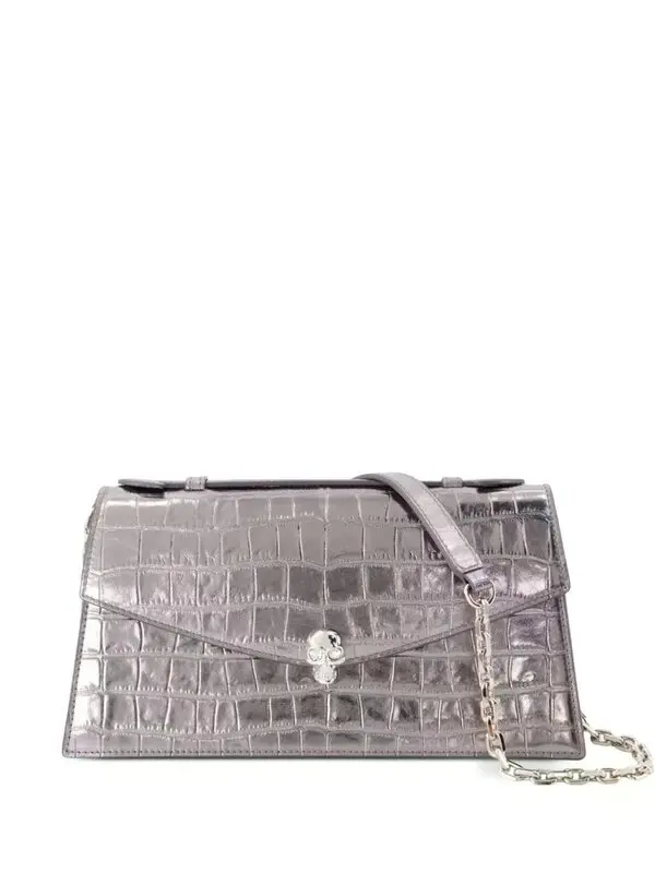 Alexander McQueen Skull Crocodile-effect Cross Body Bag