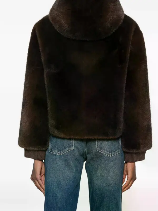 Sandro Faux-fur Hooded Jacket