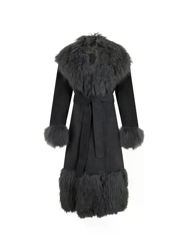 Giuseppe Di Morabito Shearling-trim Belted Coat