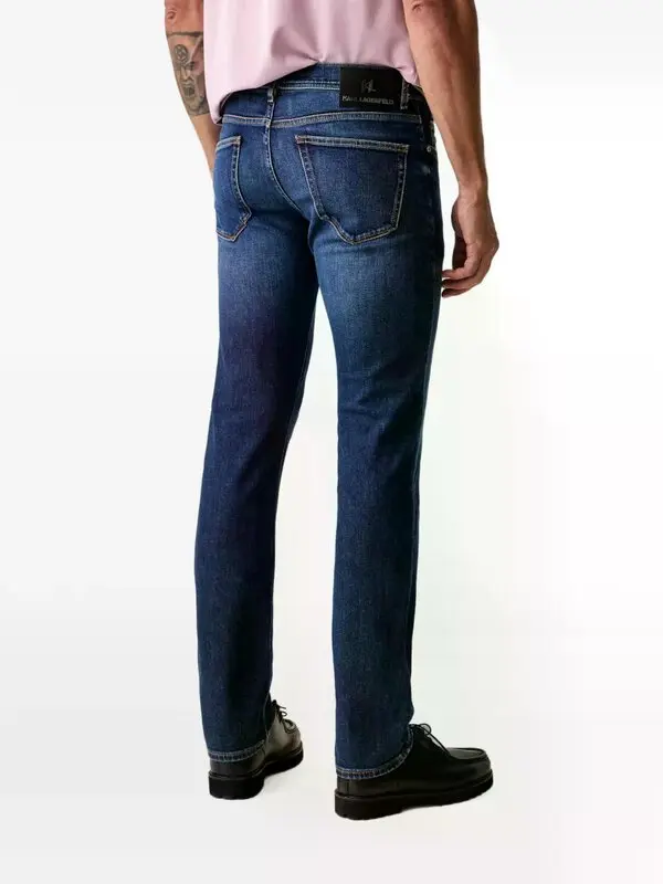 Karl Lagerfeld Faded Slim-fit Jeans