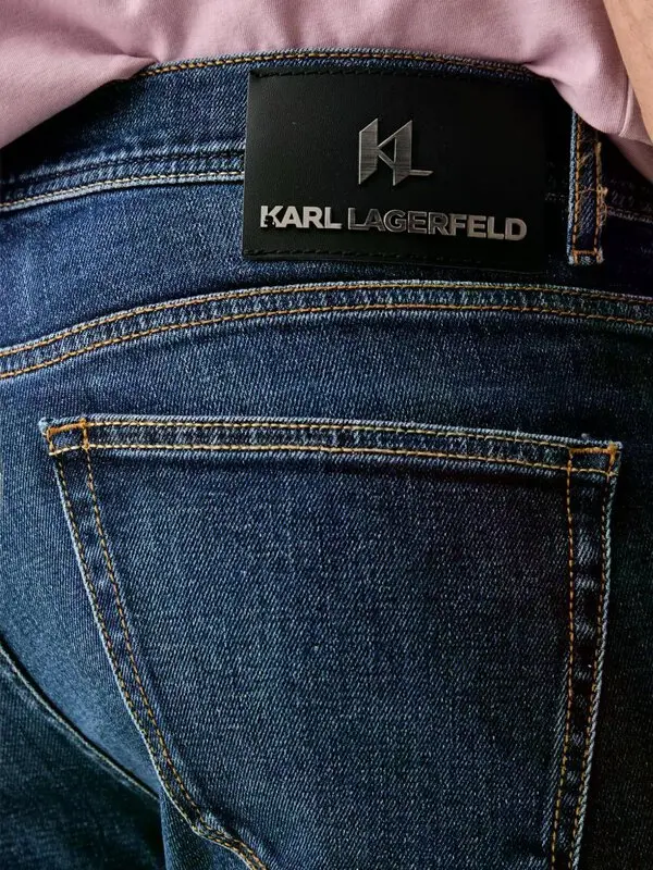 Karl Lagerfeld Faded Slim-fit Jeans