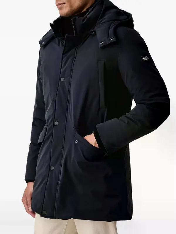 Karl Lagerfeld Hooded Logo-plaque Jacket
