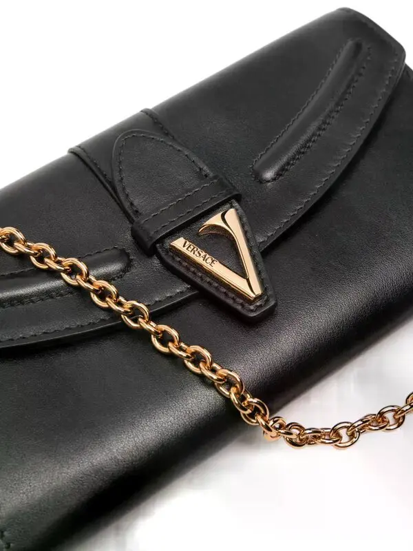 Versace Logo-plaque Chain-strap Clutch Bag