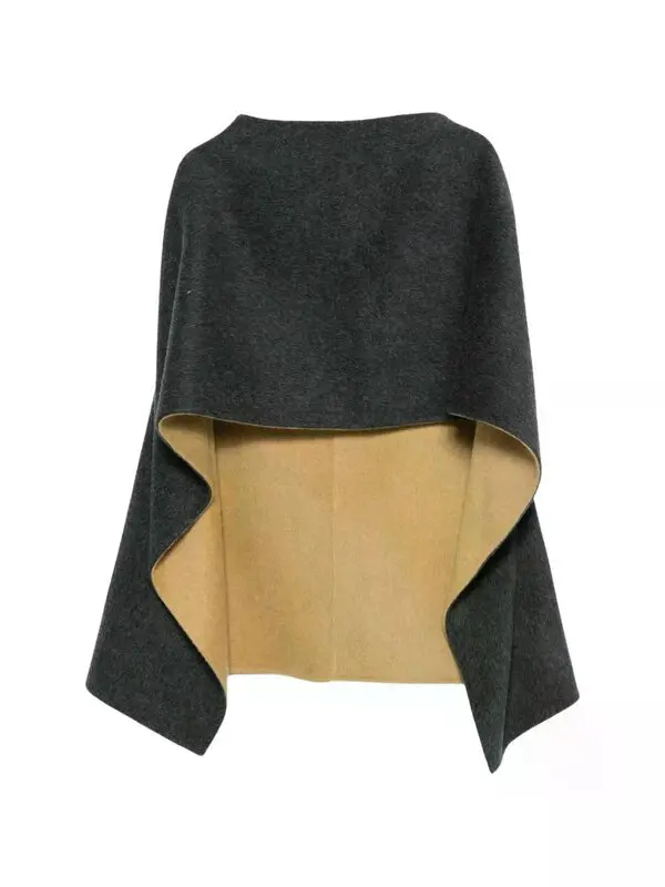 Alberta Ferretti Reversible Wool Cape