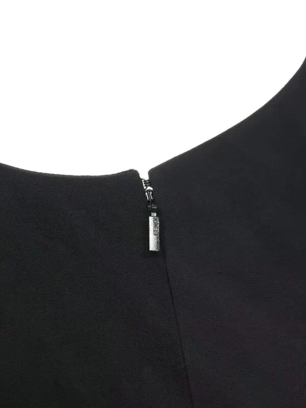 Fendi 2010s Asymmetric Midi Dress - Black