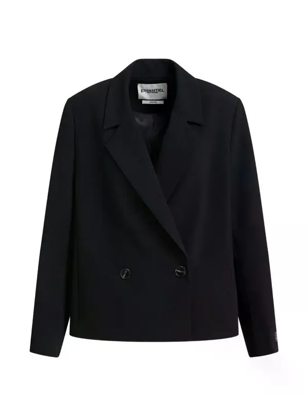 Essentiel Antwerp Kosy Double-breasted Oversized Blazer - Black
