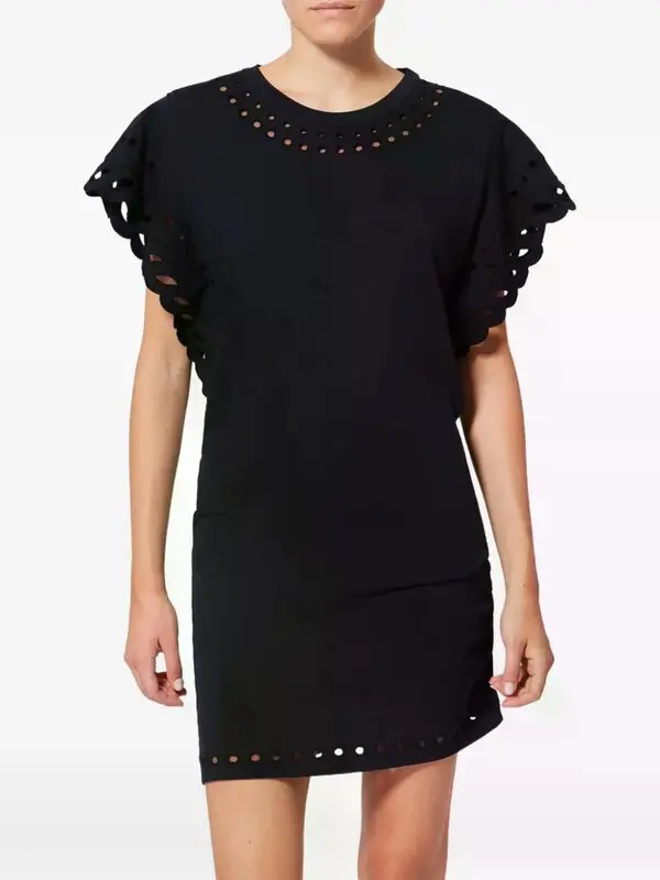 Isabel Marant Étoile Broderie-anglaise Ruffled-sleeve Mini Dress