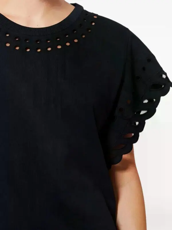 Isabel Marant Étoile Broderie-anglaise Ruffled-sleeve Mini Dress