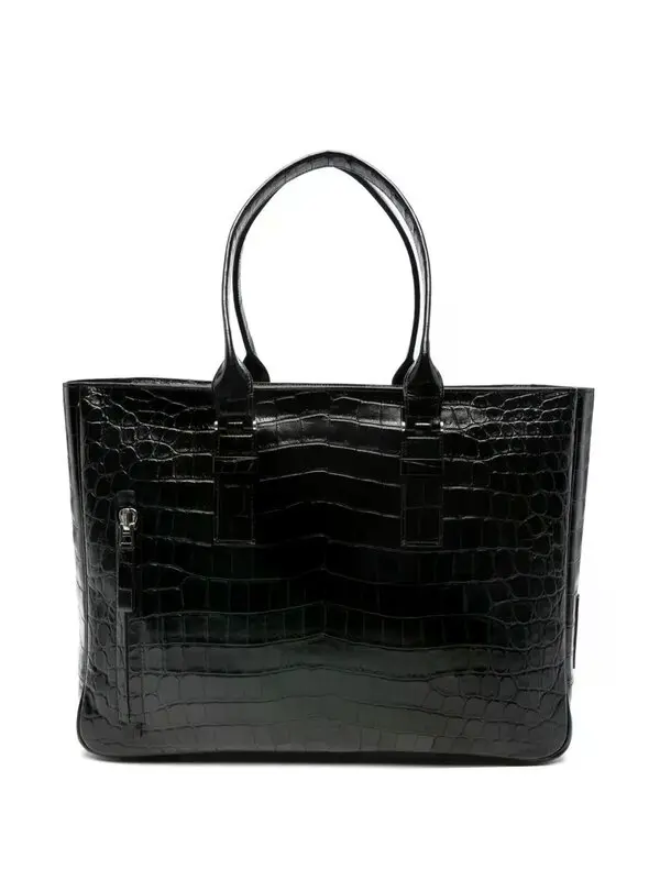 TOM FORD Crocodile-effect Leather Tote Bag