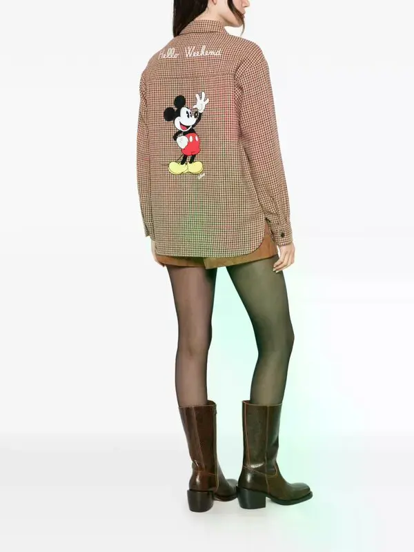 MC2 SAINT BARTH X Disney Mickey Mouse Houndstooth-pattern Shirt