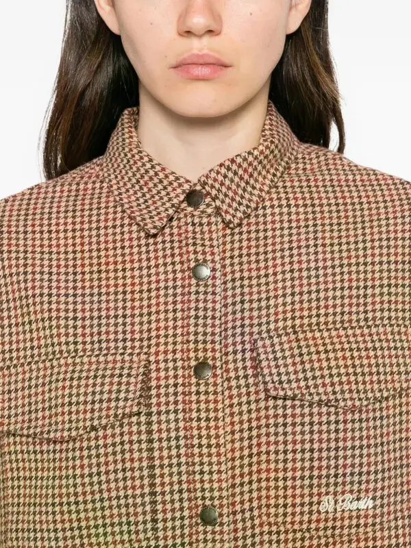 MC2 SAINT BARTH X Disney Mickey Mouse Houndstooth-pattern Shirt