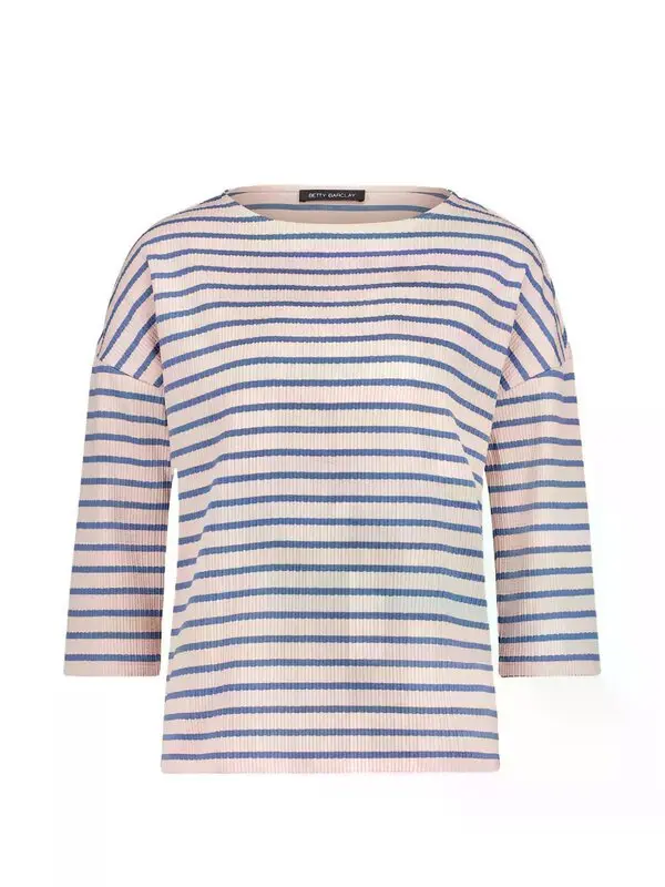 BETTY BARCLAY Striped Ribbed T-shirt