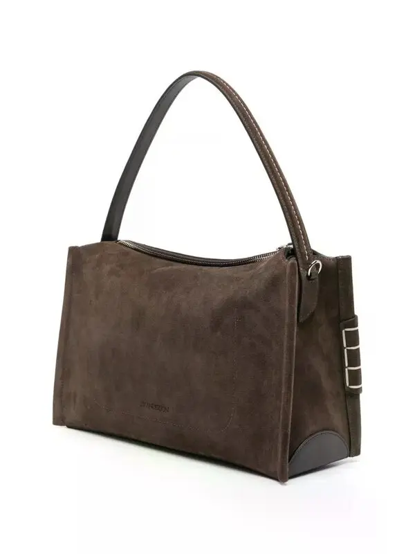 JW Anderson Whipstitch-detail Suede Tote Bag - Brown