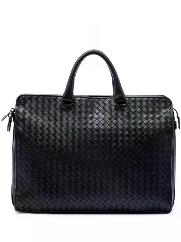 Bottega Veneta 2012-2026 Nappa Intrecciato Club Briefcase Business Bag - Black