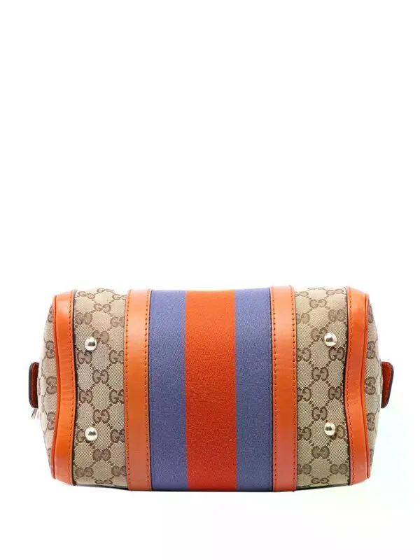 Gucci 2016-2026 Small Gg Canvas Web Joy Boston Bag Satchel - Neutrals