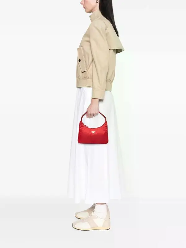 Prada 2019-2026 Mini Tessuto Re Edition 2000 Shoulder Bag - Red