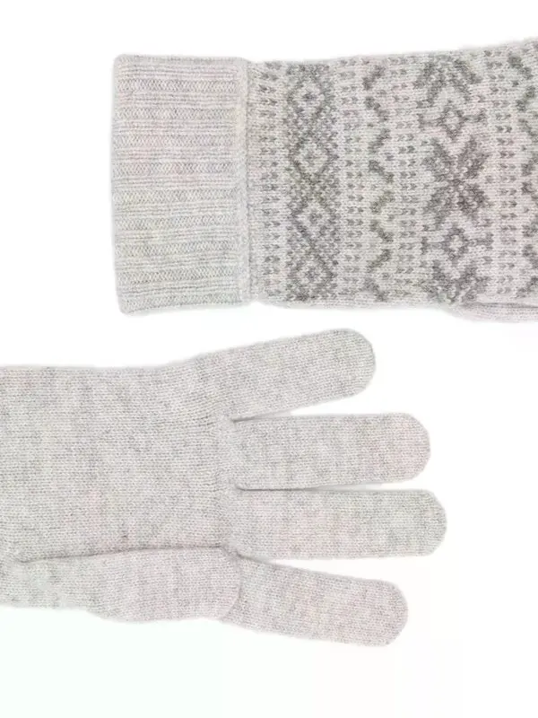 Eleventy Fair Isle Cashmere Gloves