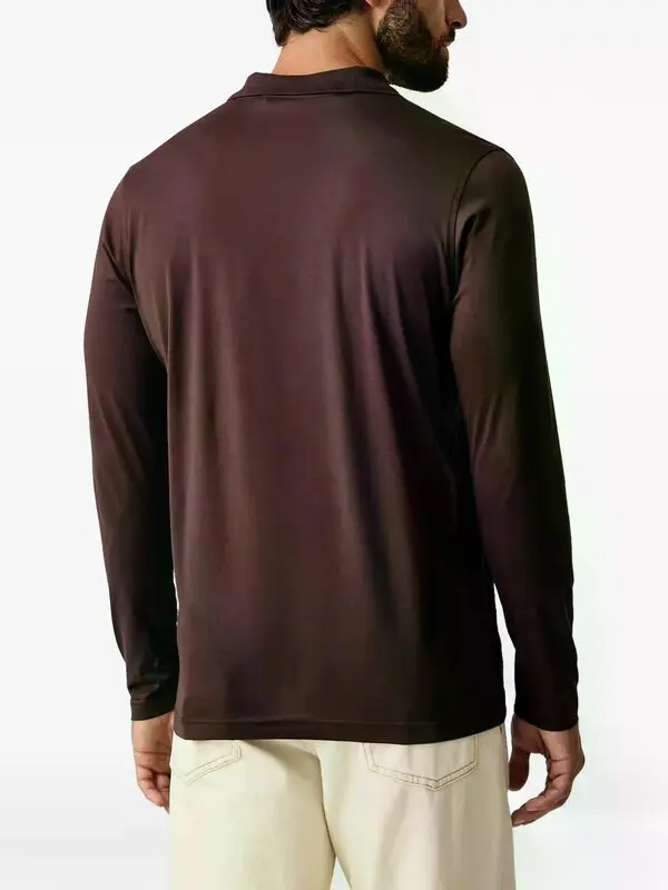 Karl Lagerfeld Monogram Long-sleeves Polo Shirt