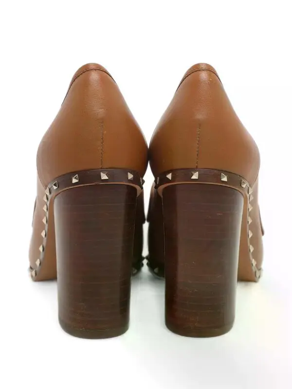 Valentino Garavani Embellished Leather Loafer Pumps