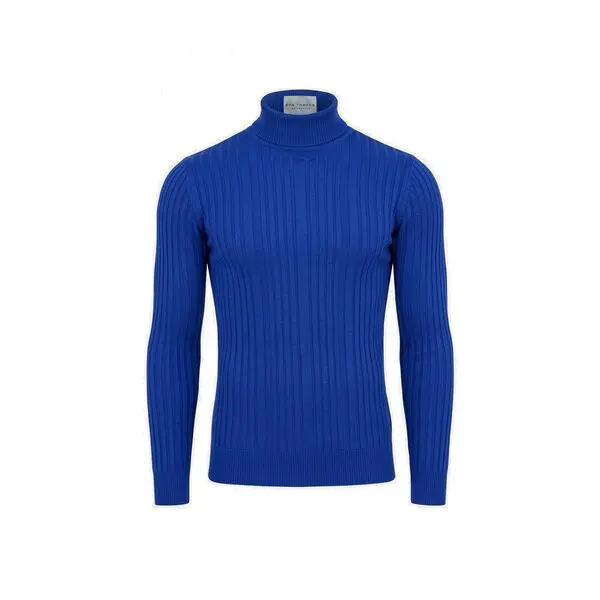 RON TOMSON Roll Neck Ribbed Sweater Electric - Blue