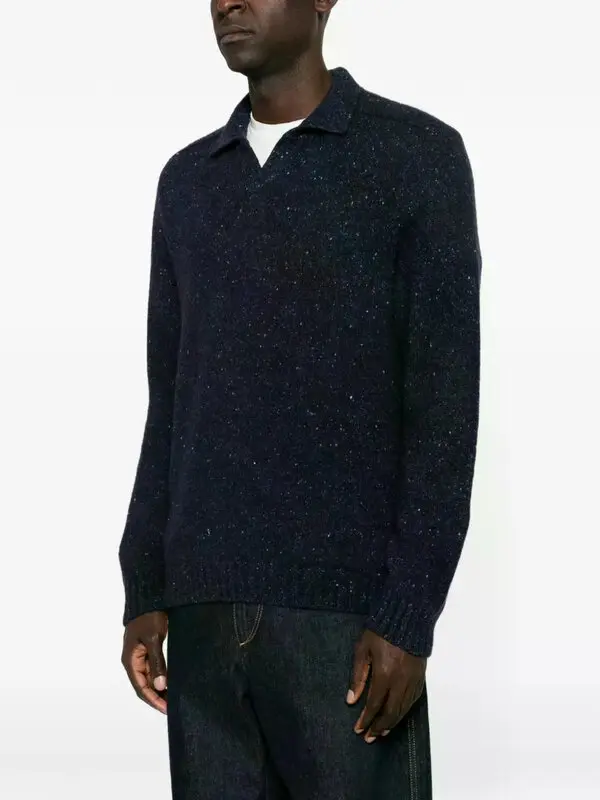 SCAGLIONE Flecked Polo-collar Sweater