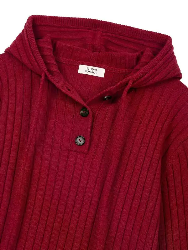 STUDIO TOMBOY Ribbed-knit Hoodie