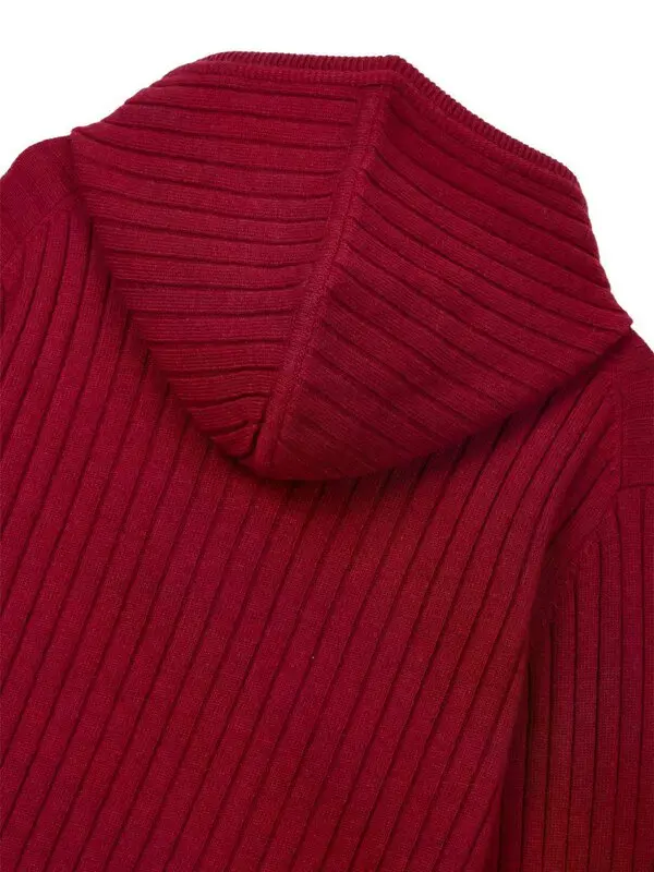 STUDIO TOMBOY Ribbed-knit Hoodie