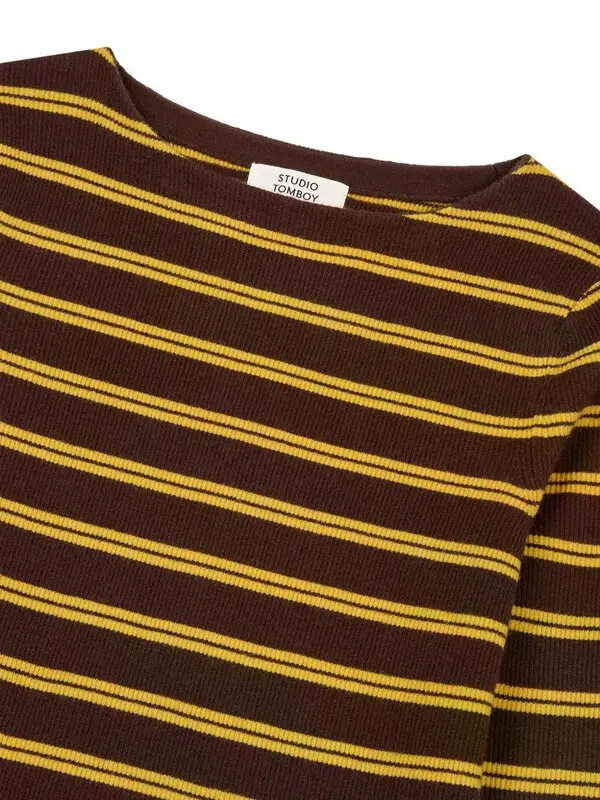 STUDIO TOMBOY Striped Knit Long-sleeve T-shirt