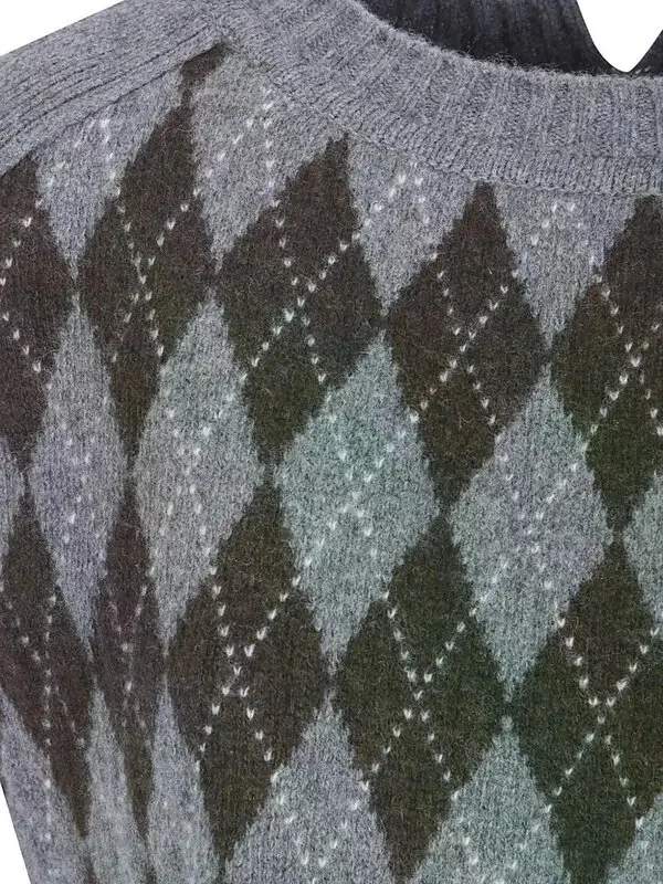 Sibel Saral Argyle-intarsia Knitted Vest