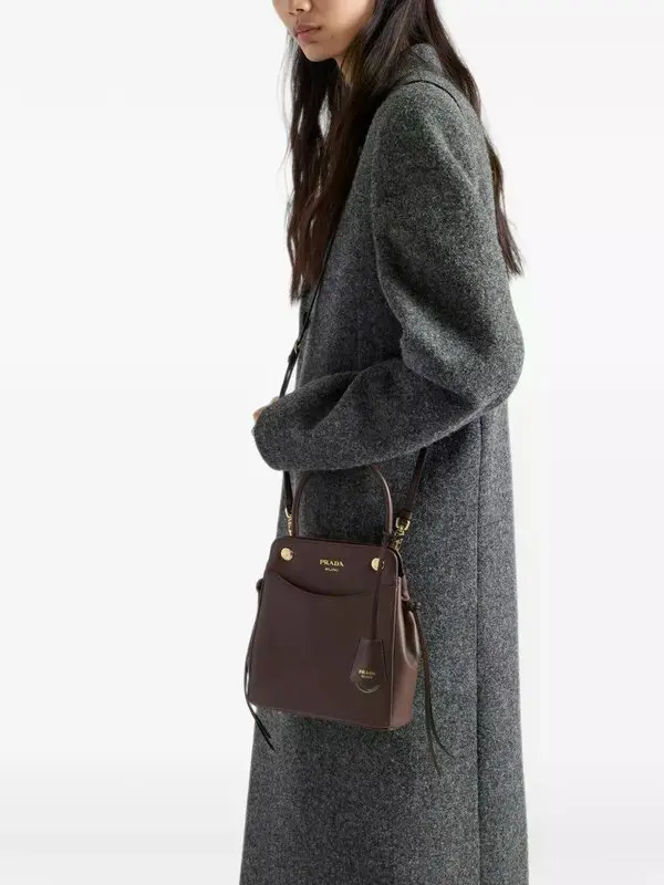 Prada Carry Leather Tote Bag