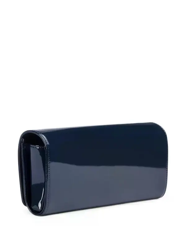 LE SILLA Logo-plaque Patent-finish Clutch Bag